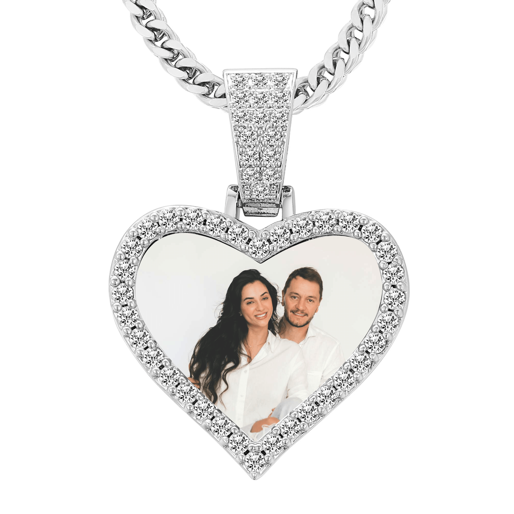 Heart Photo Pendant Necklace for Fiance – Valentine's Gift ...