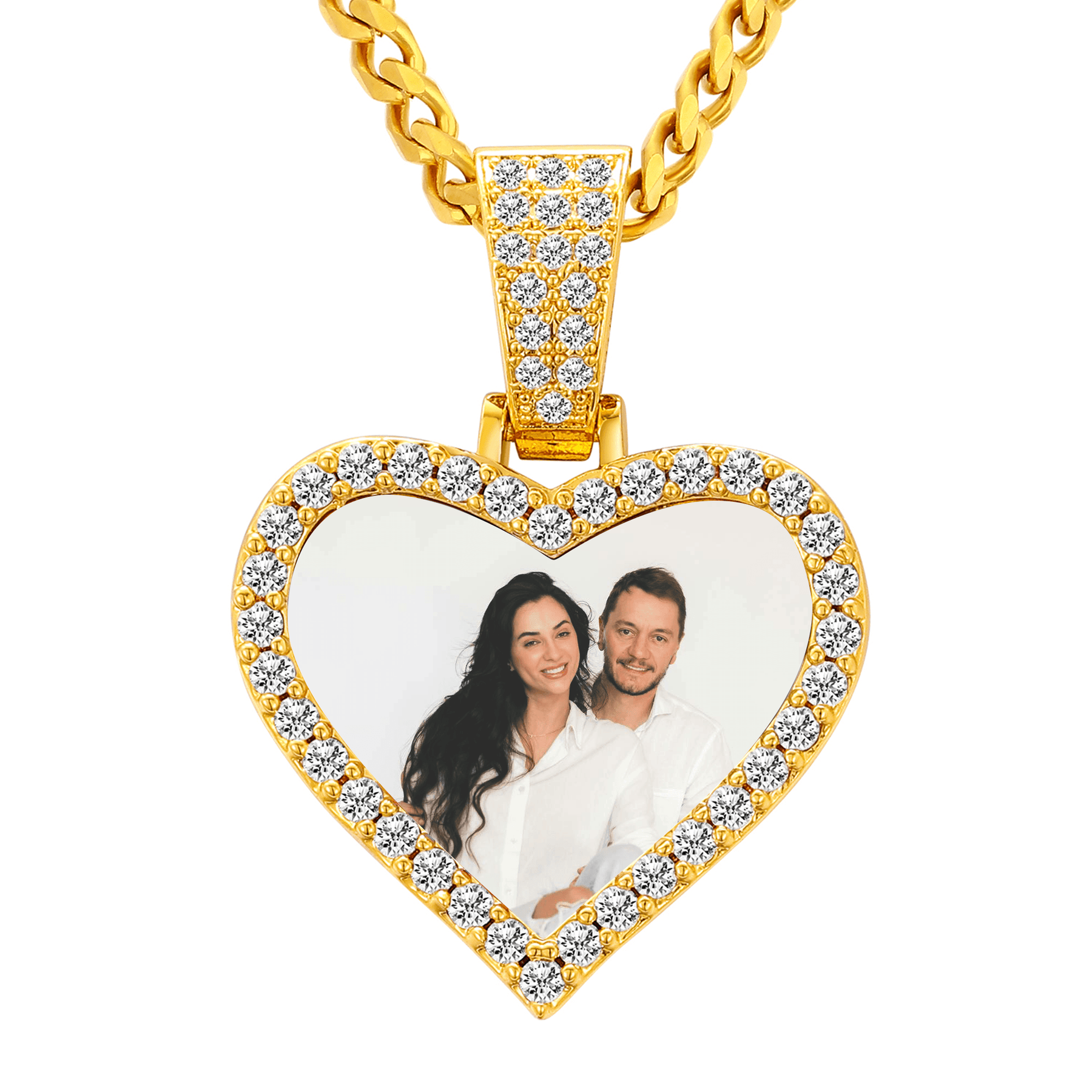 Heart Photo Pendant Necklace for Fiance – Valentine's Gift ...
